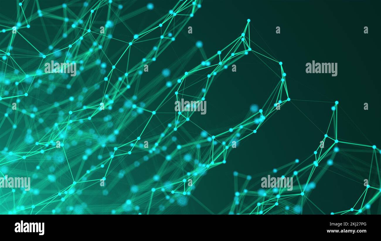 Abstract connection dots. Computer generated 3d render Stock Photo - Alamy