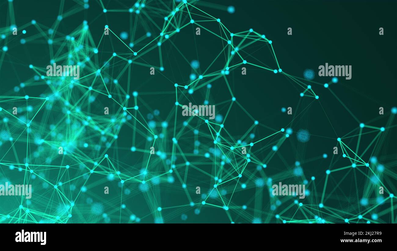 Abstract connection dots. Computer generated 3d render Stock Photo - Alamy