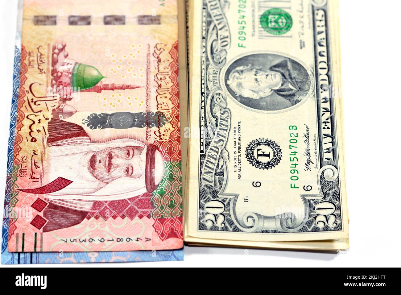 One hundred Saudi Arabia riyals cash money banknote 100 SAR features ...