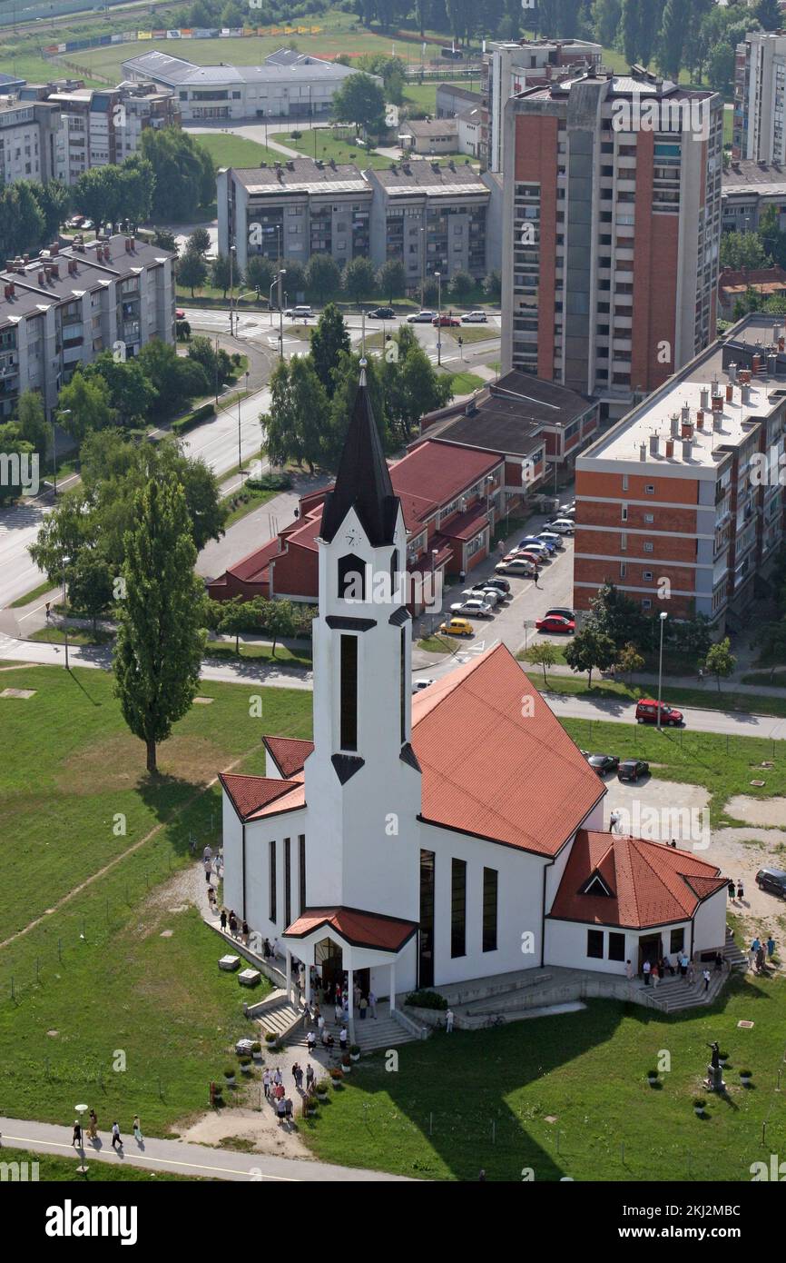 Parish Church of the Sacred Heart of Jesus in Karlovac, Croatia Stock ...