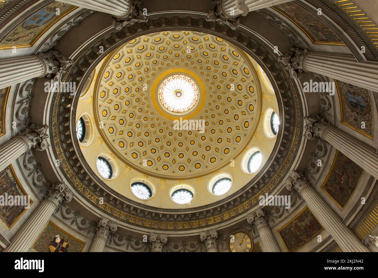 Ireland, Dublin, City Hall, Copula, entrance hall Stock Photo - Alamy