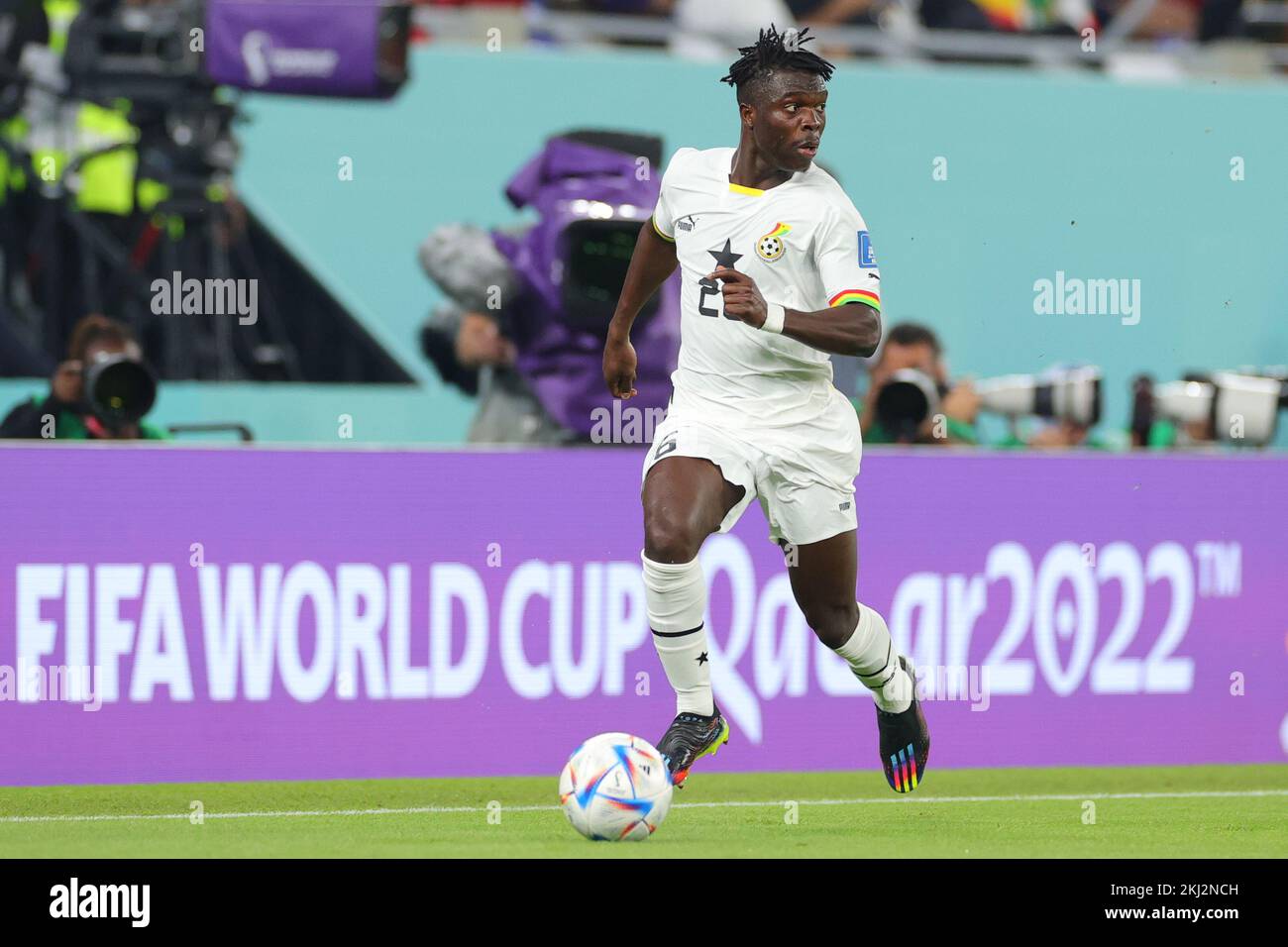 Doha, Qatar. 24th Nov, 2022. Seidu Alidu of Ghana dribbles the ball ...
