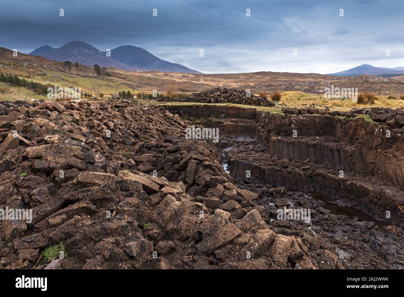 Ireland,Connemara Heritage Centre, peat bog Stock Photo - Alamy