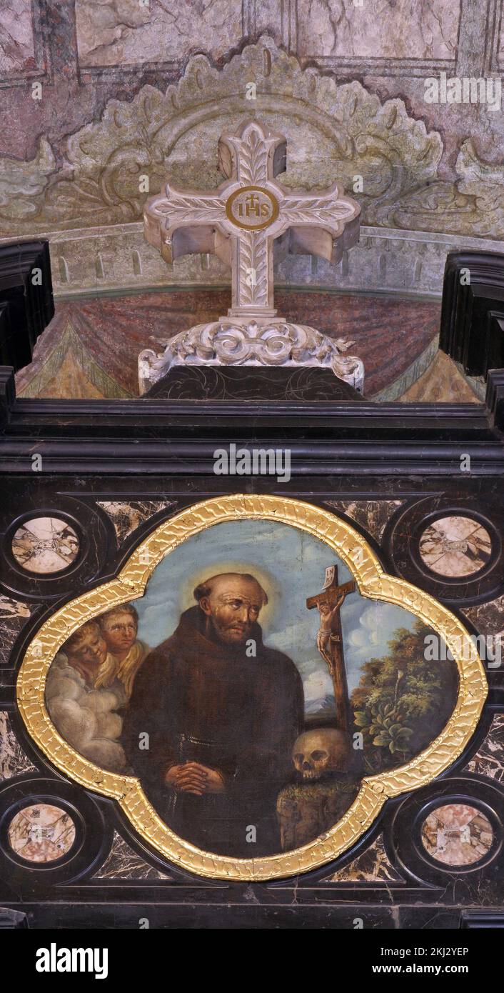 Saint Francis of Assisi, the main altar in the parish church of the ...