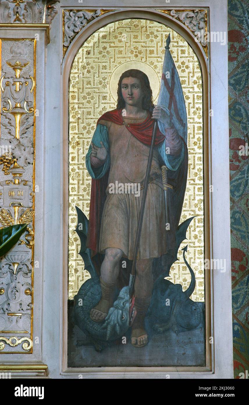 Saint George, the altar of the Sacred Heart of Jesus in the parish ...