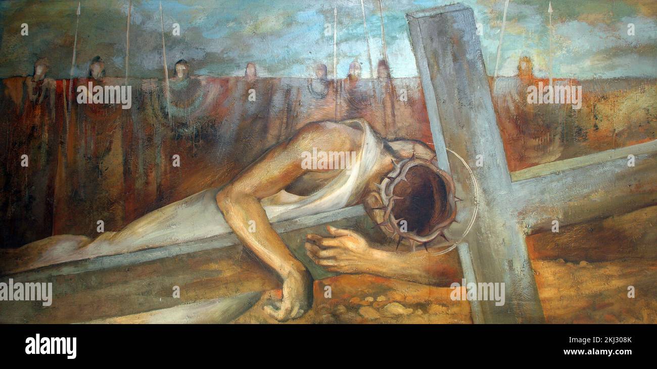 9th Stations of the Cross, Jesus falls the third time, National Shrine ...