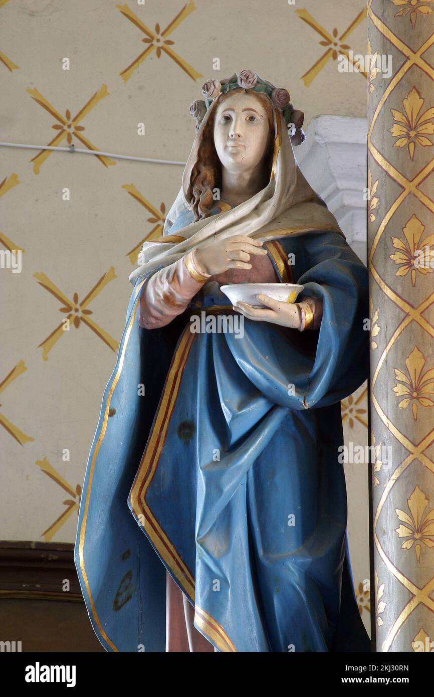 Statue of the Saint on the altar of Saint Joseph in the parish church ...