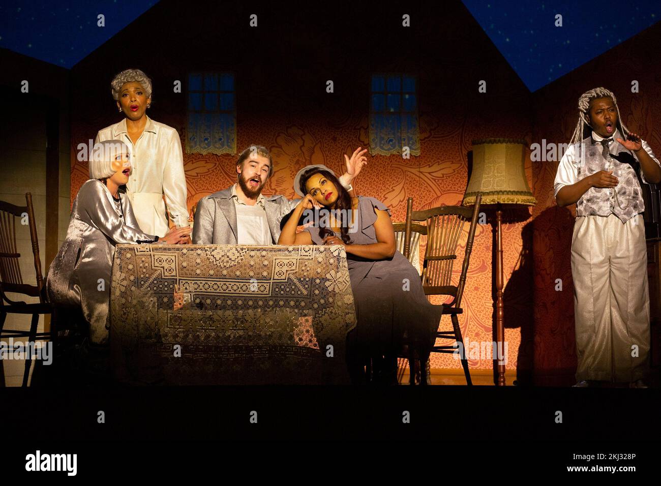 Danielle de Niese (Clara) with the Angel Quartet (l-r: Keri Fuge ...