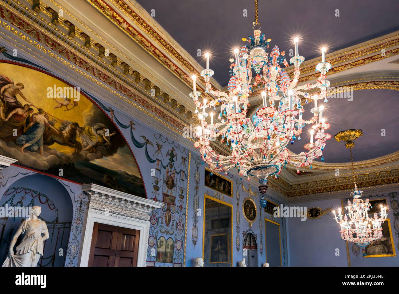 Ireland, Connemara, County Kildare, Castletown, interiors, Murano glass ...