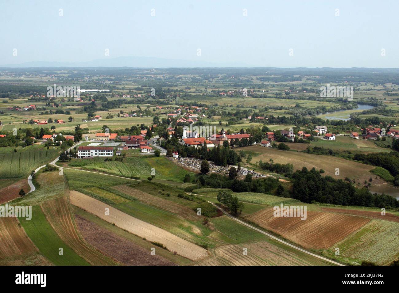 Lasinja, village and municipal center, Karlovac County, Croatia Stock ...
