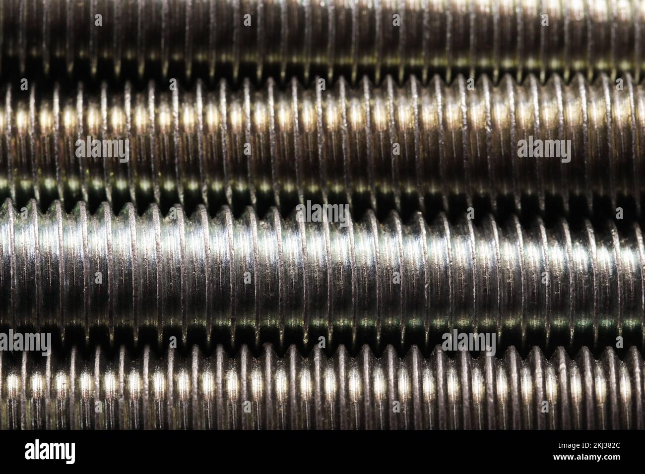 Threaded Steel Bolts Screw Thread Close-up Detail Stock Photo - Alamy