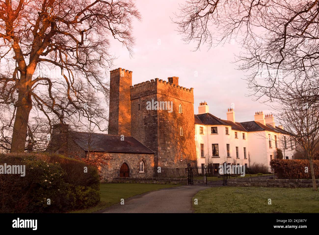 Ireland, County Kildare,Straffan, Barberstown Castle, exterior Stock ...