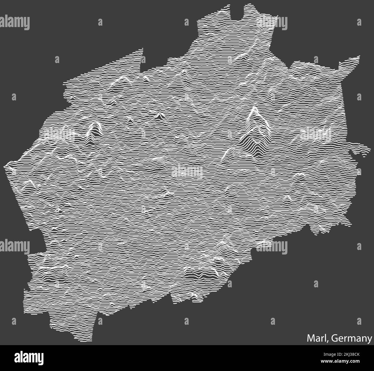 Topographic relief map of MARL, GERMANY Stock Vector Image & Art - Alamy