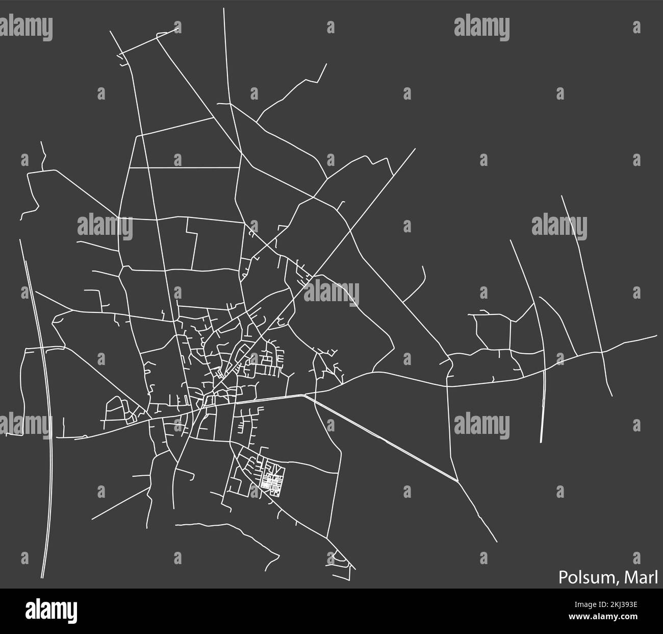 Street roads map of the POLSUM MUNICIPALITY, MARL Stock Vector Image ...
