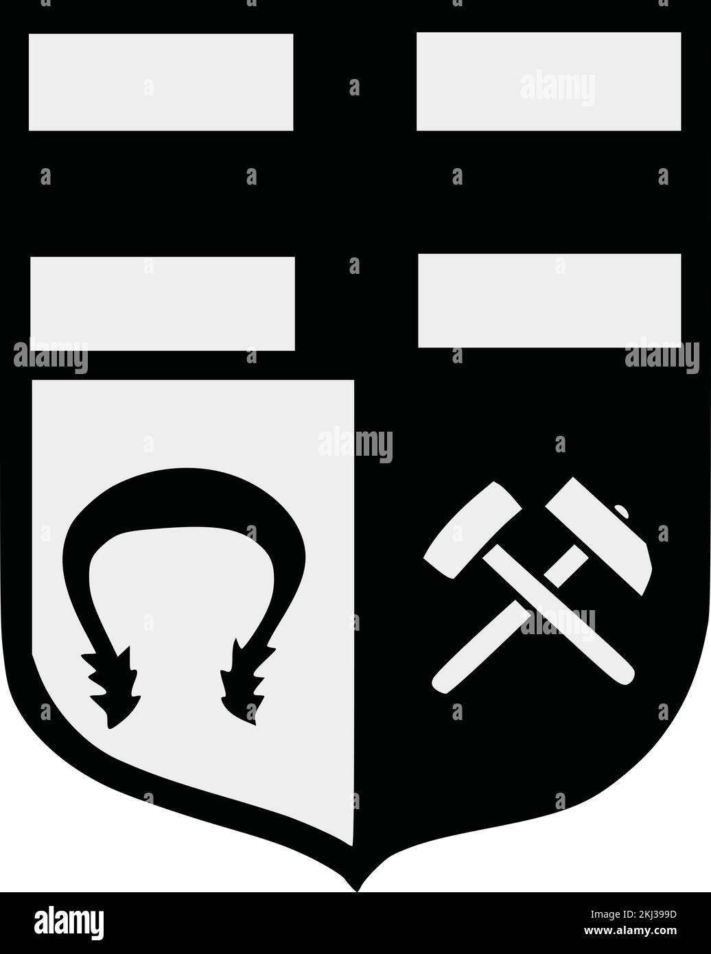 Official coat of arms vector illustration of the German regional ...