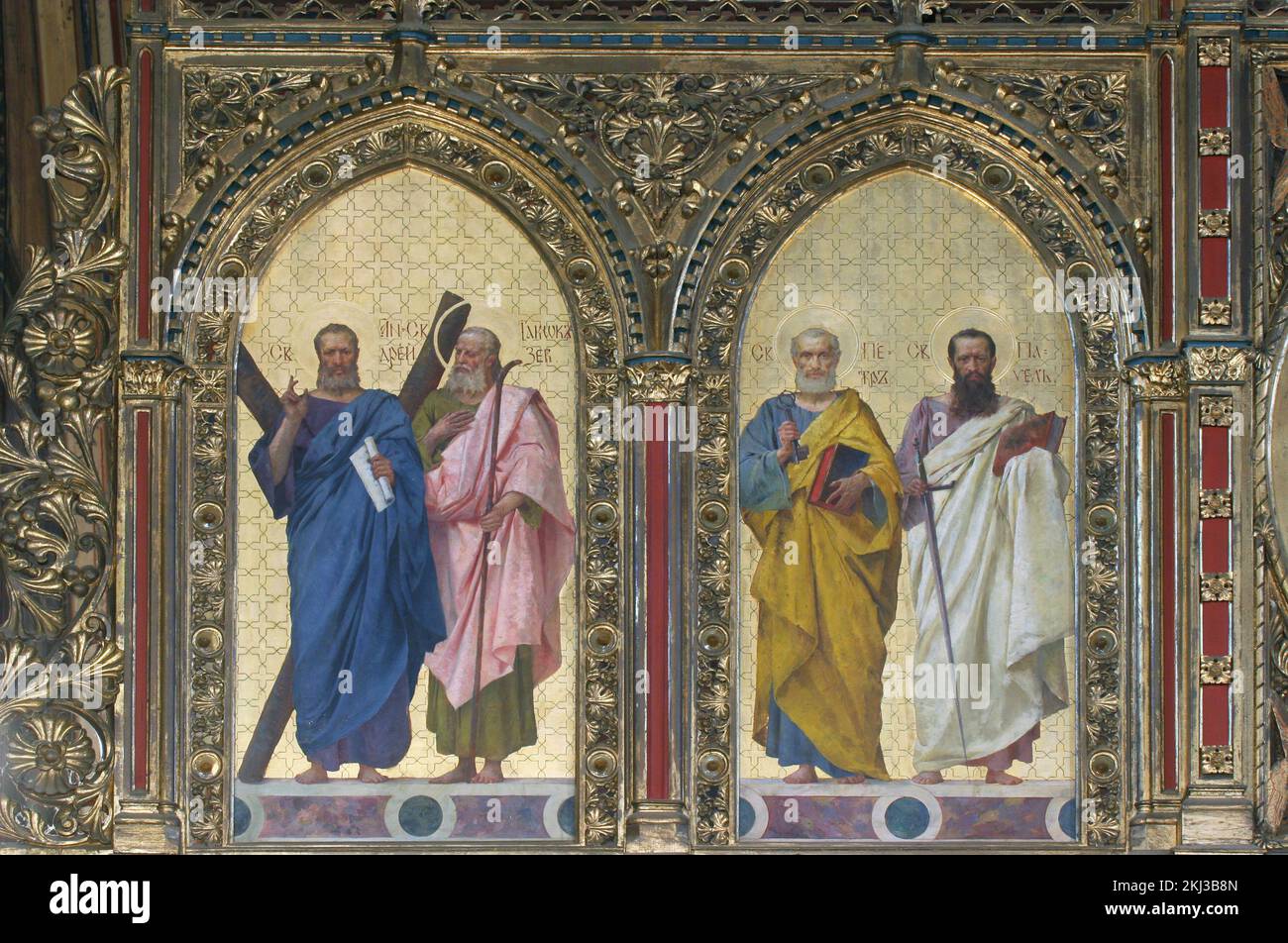 Saints Andrew, Jacob, Peter and Paul, iconostasis in the Greek Catholic Cathedral of the Holy ...
