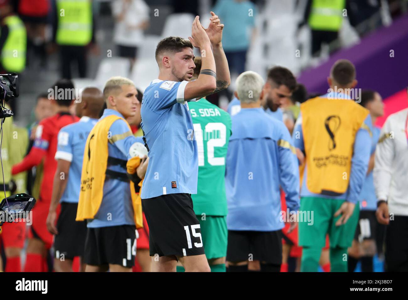 Federico Valverde of Uruguay following the FIFA World Cup 2022, Group H ...