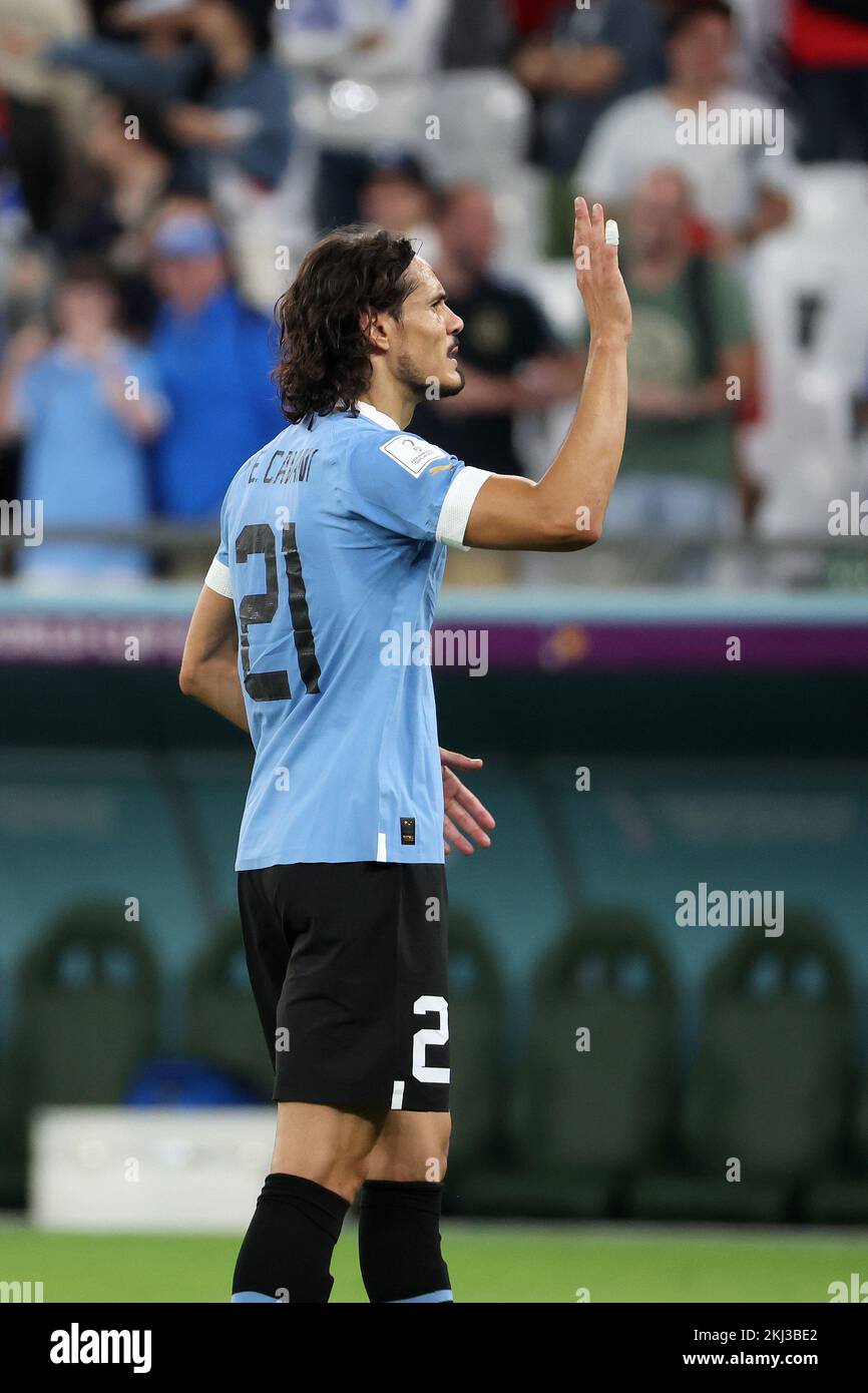 Edinson Cavani of Uruguay following the FIFA World Cup 2022, Group H ...