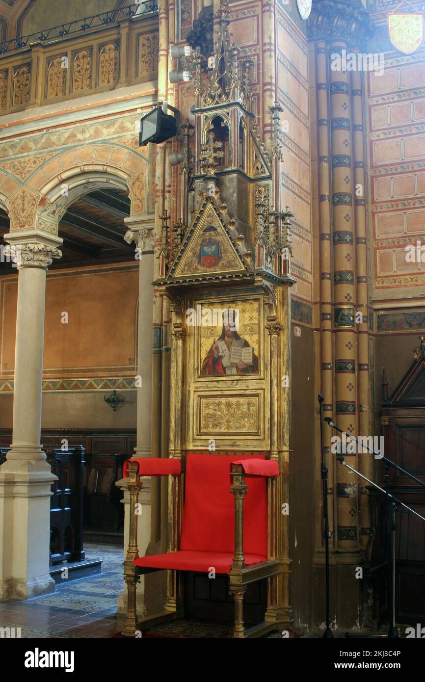 Bishop's throne in the Greek Catholic Cathedral of the Holy Trinity in ...