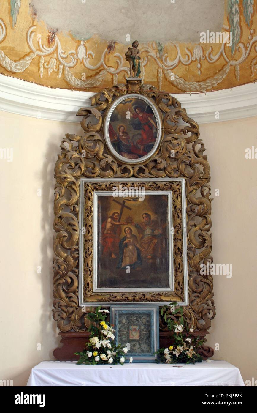 Altar of the Holy Trinity in the parish church of Our Lady of Sorrows ...