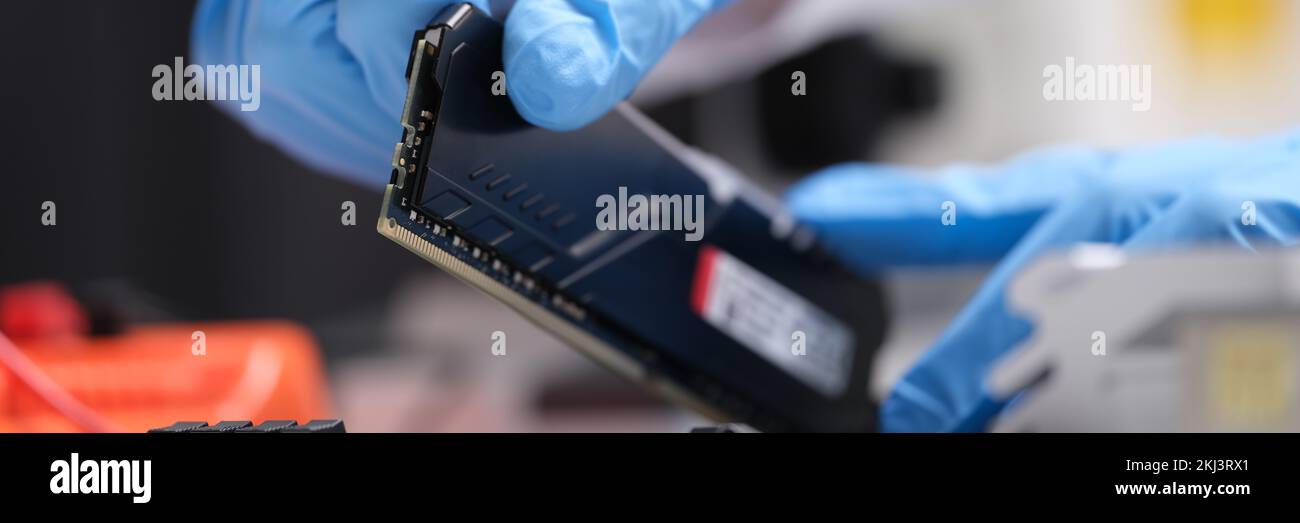 Installation of new RAM or processor of personal computer in service ...