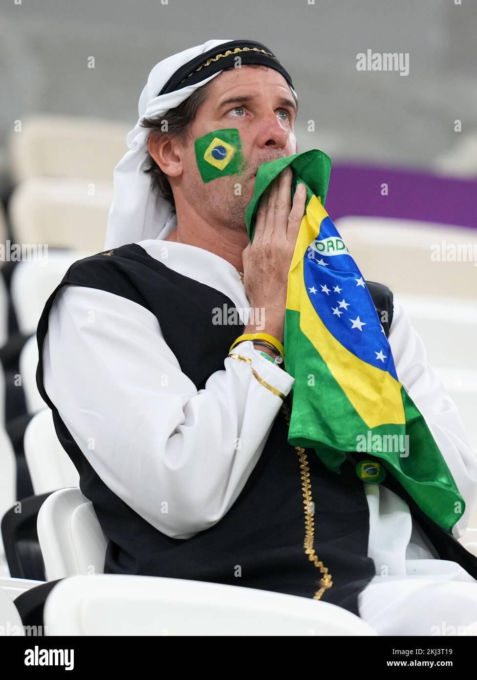 Brazil fans in the stands before the FIFA World Cup Group G match at ...