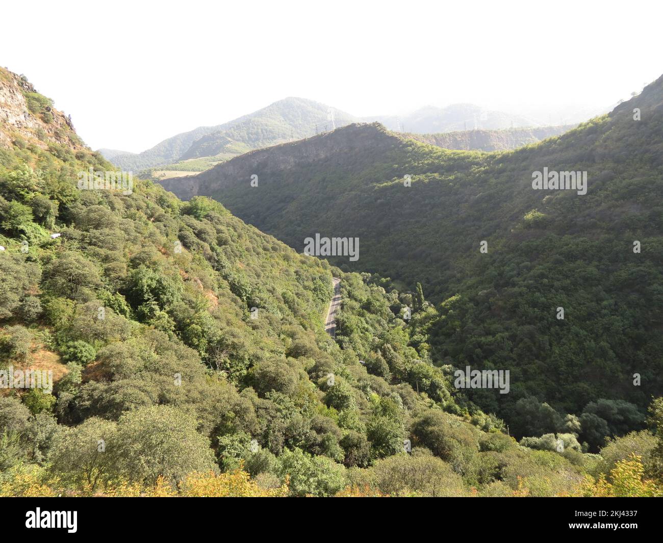 An aerial view of forested mountains Stock Photo - Alamy
