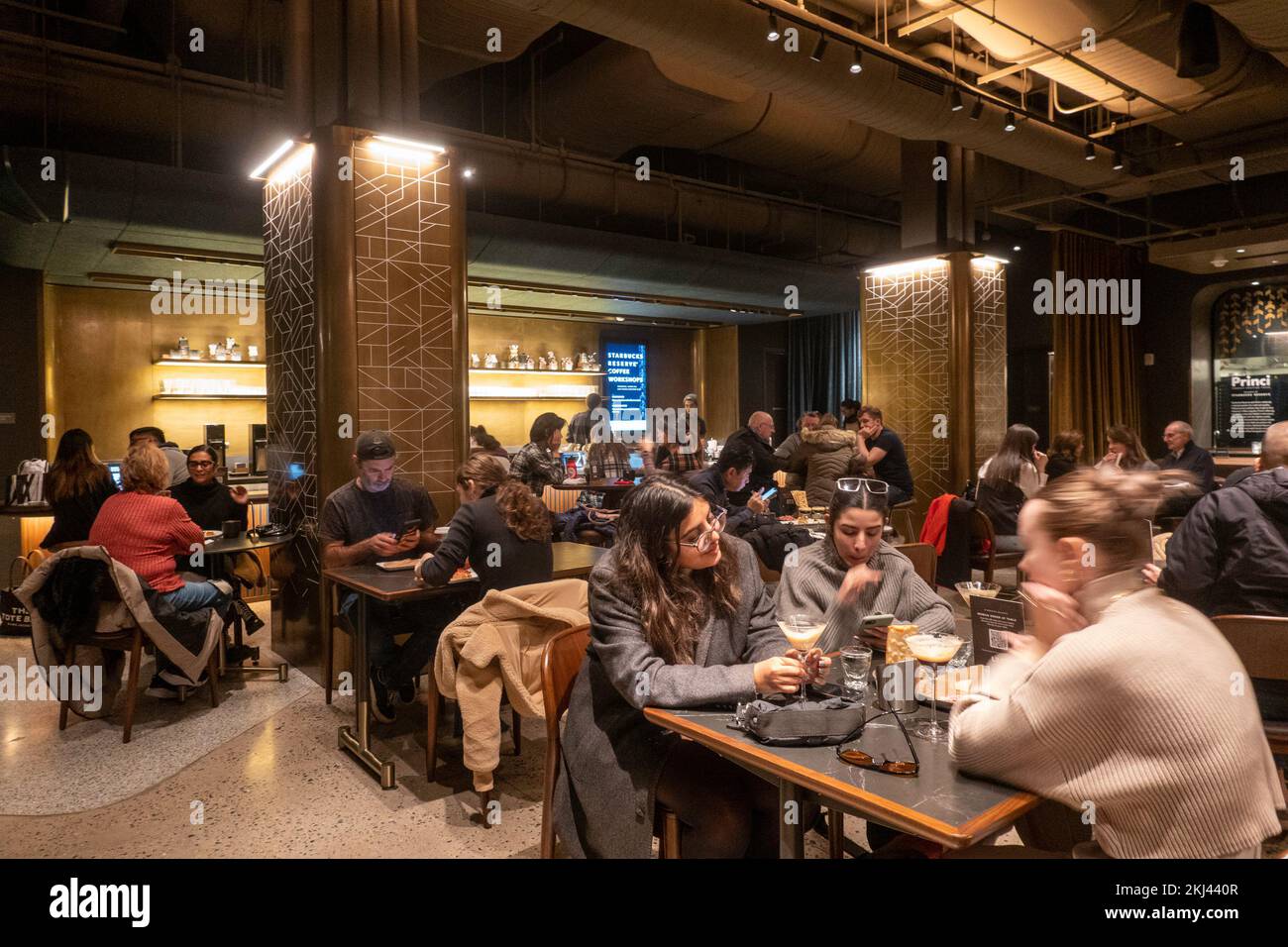Starbucks reserve is a three-story coffee house/restaurant/gift shop ...