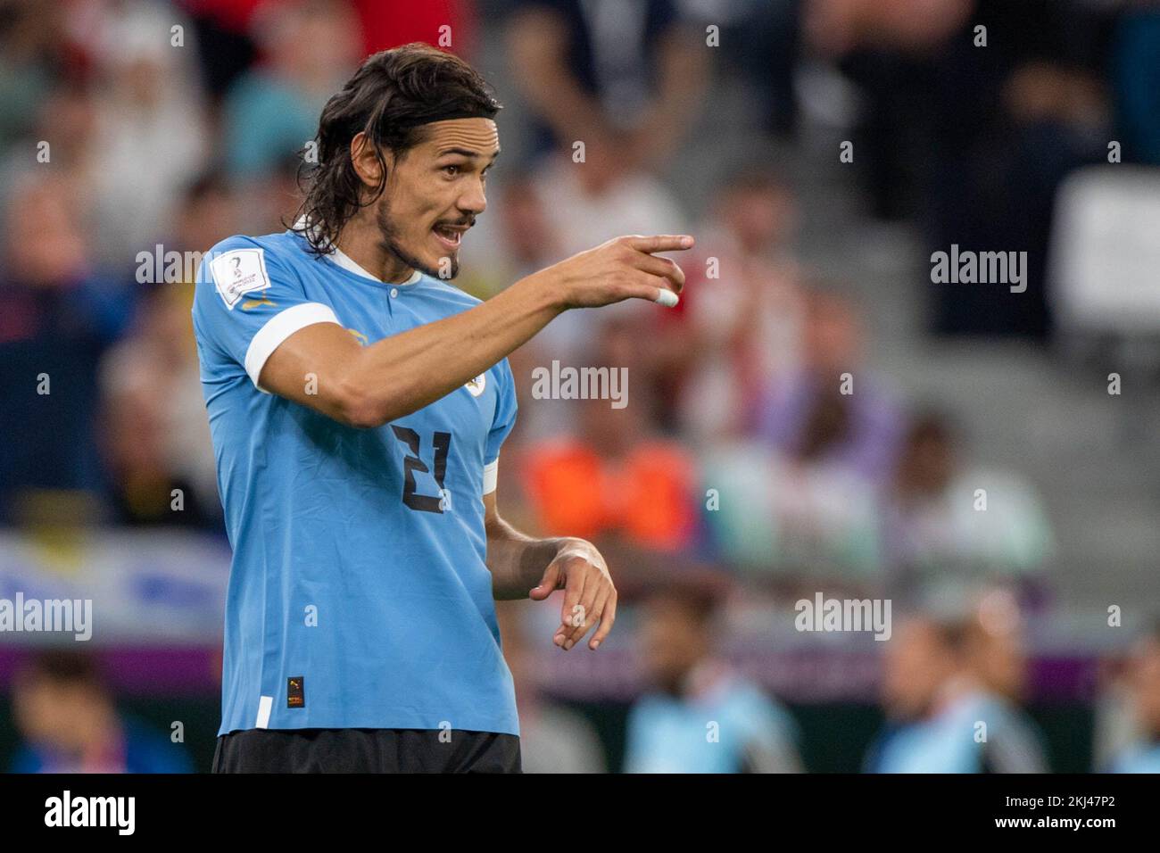 Edinson Cavani of Uruguay during the FIFA World Cup Qatar 2022 Group H ...