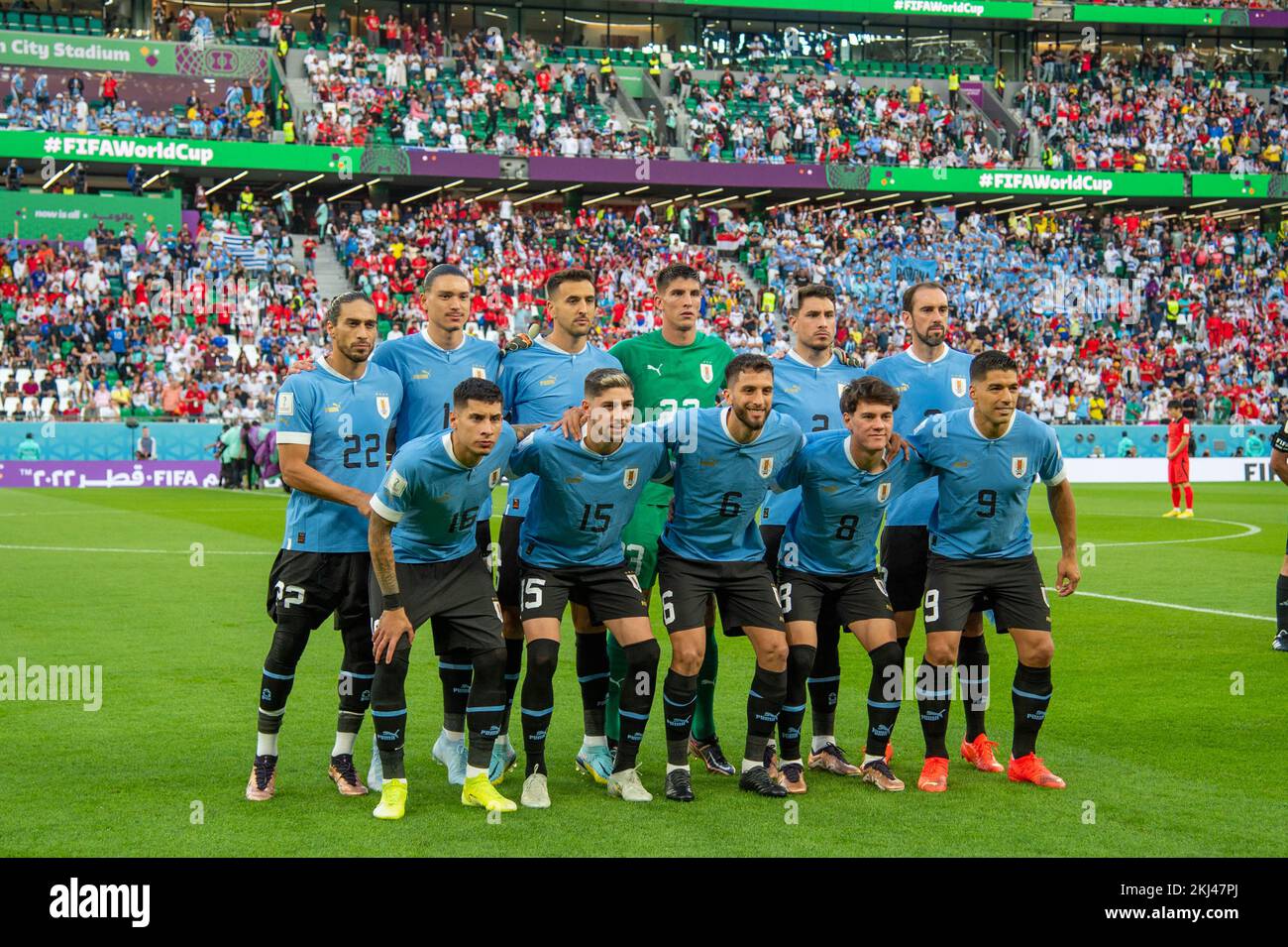 The Uruguayan national football team poses for a photo during the FIFA ...