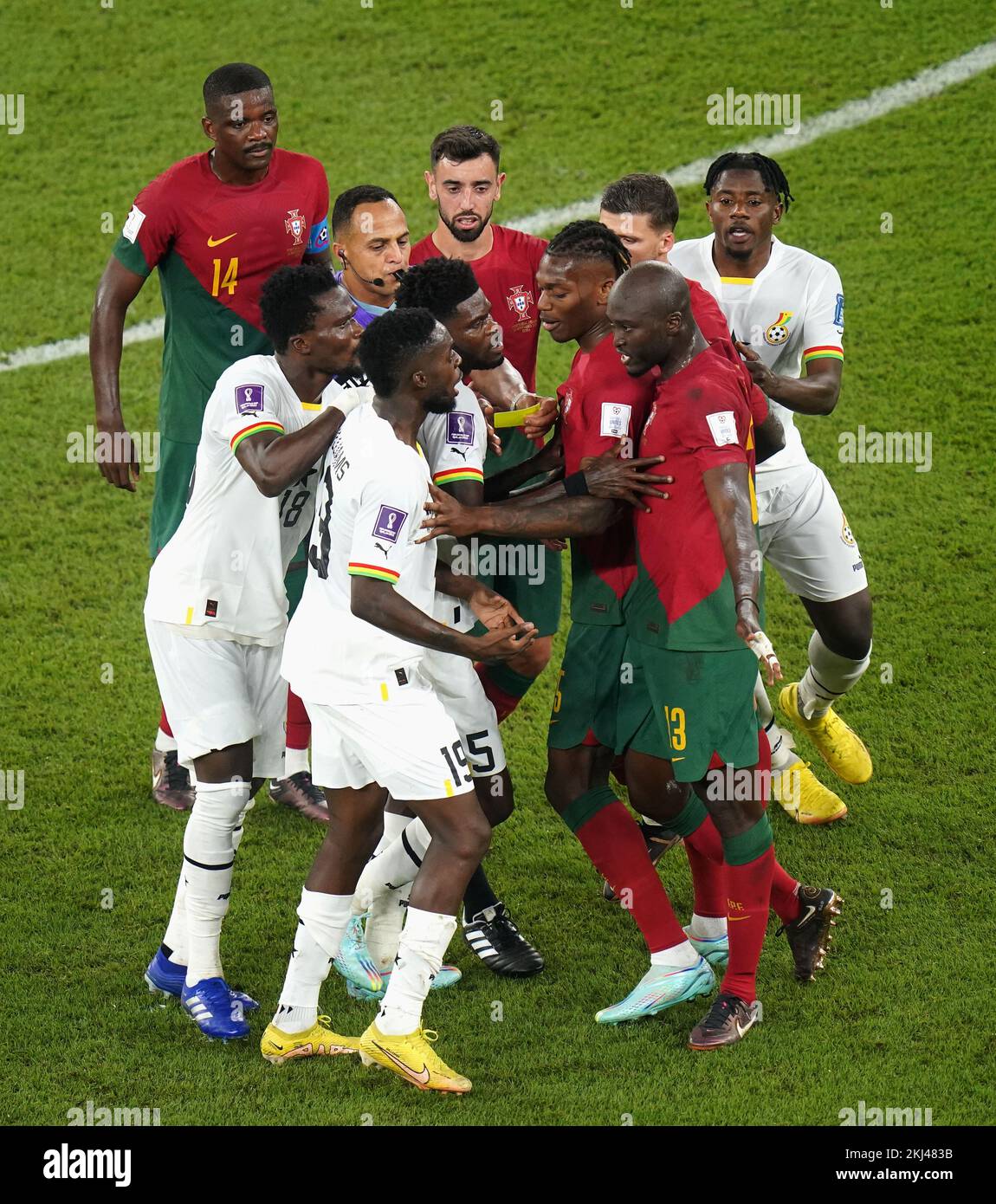 Tempers flare between Portugal and Ghana players during the FIFA World ... Tempers flare between Portugal and Ghana players during the FIFA World ...