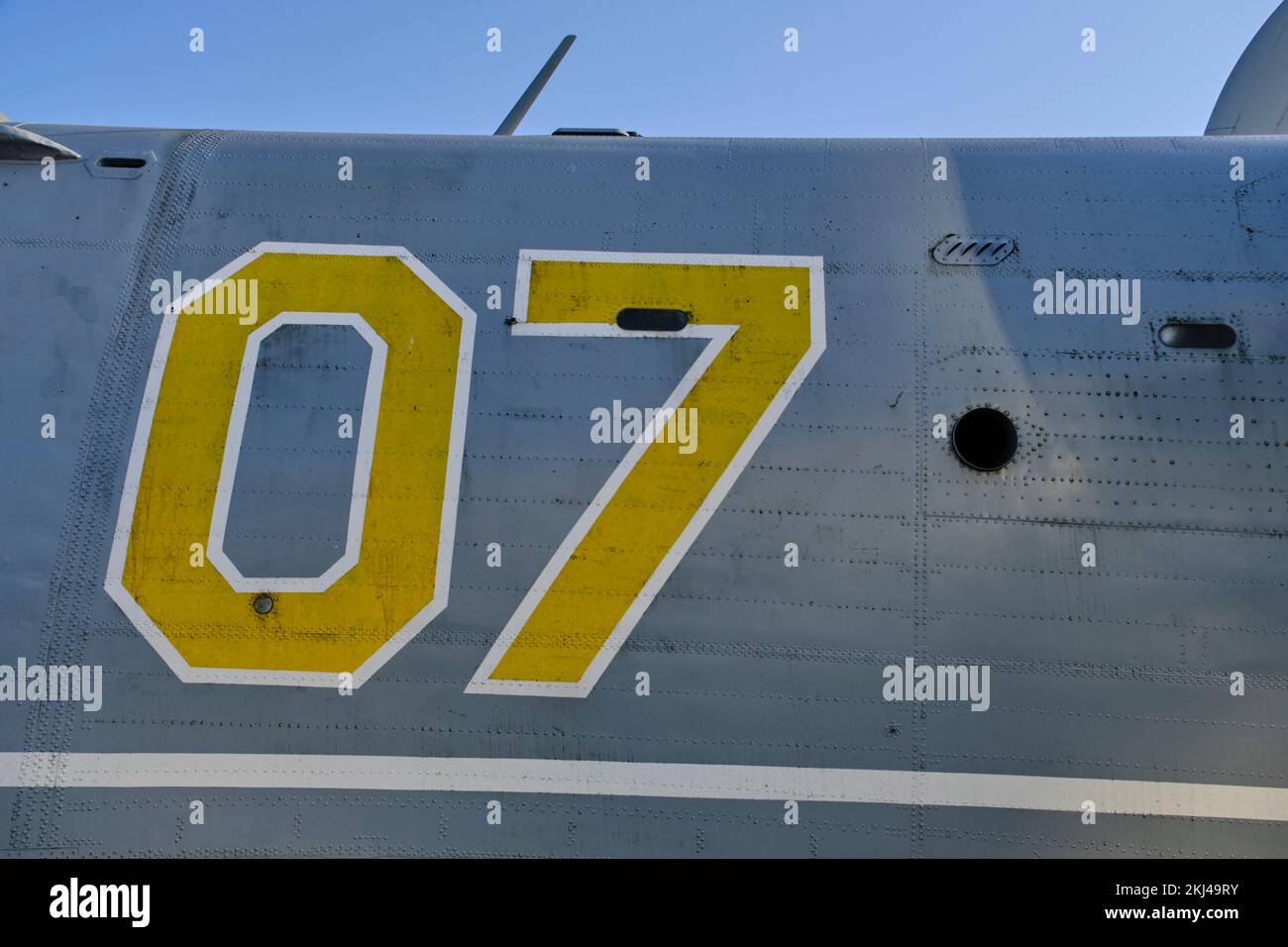 Riveted covering fuselage old aircraft Stock Photo - Alamy