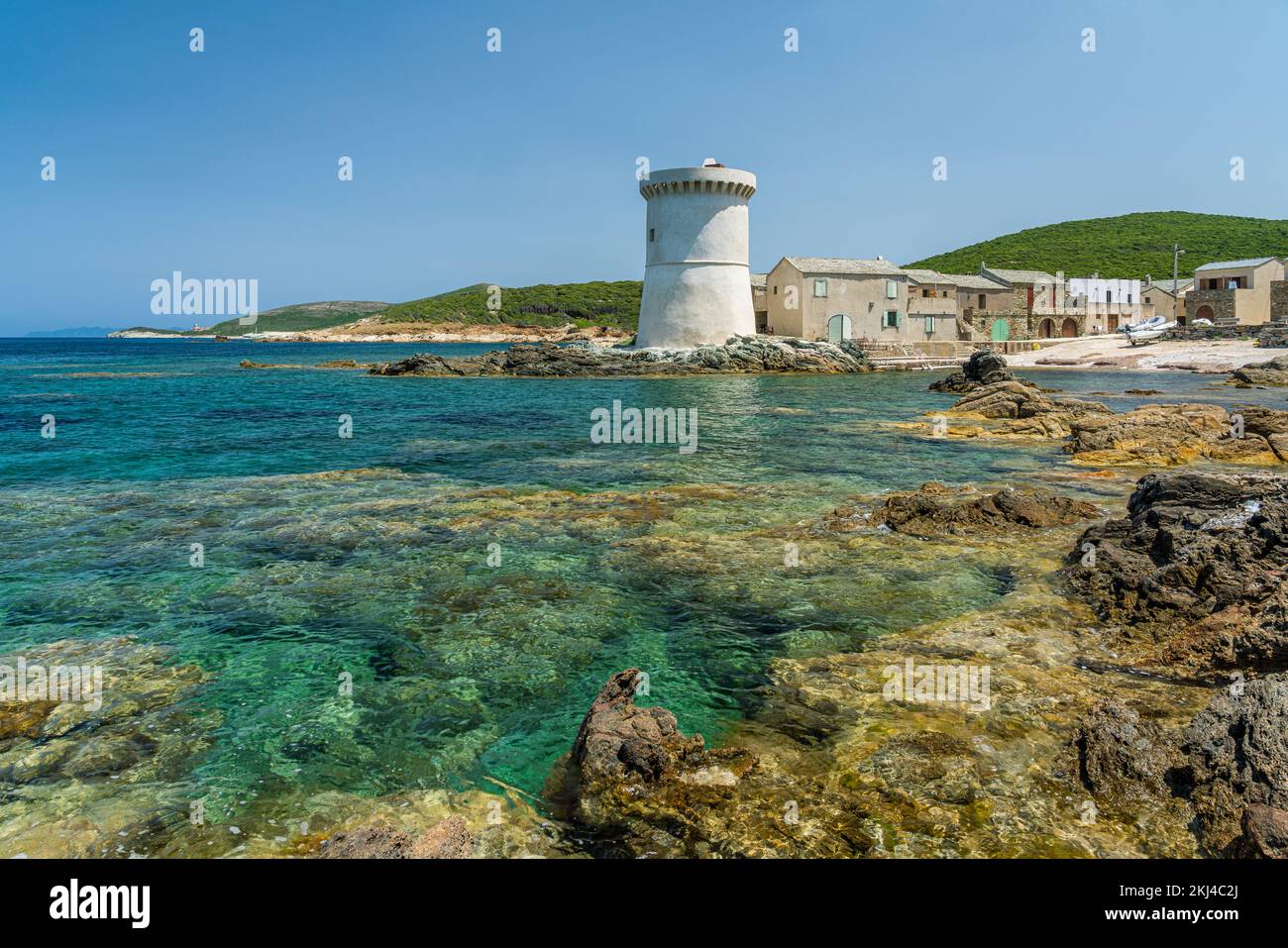 A beautiful view in the village of Tollare on a summer morning, near ...