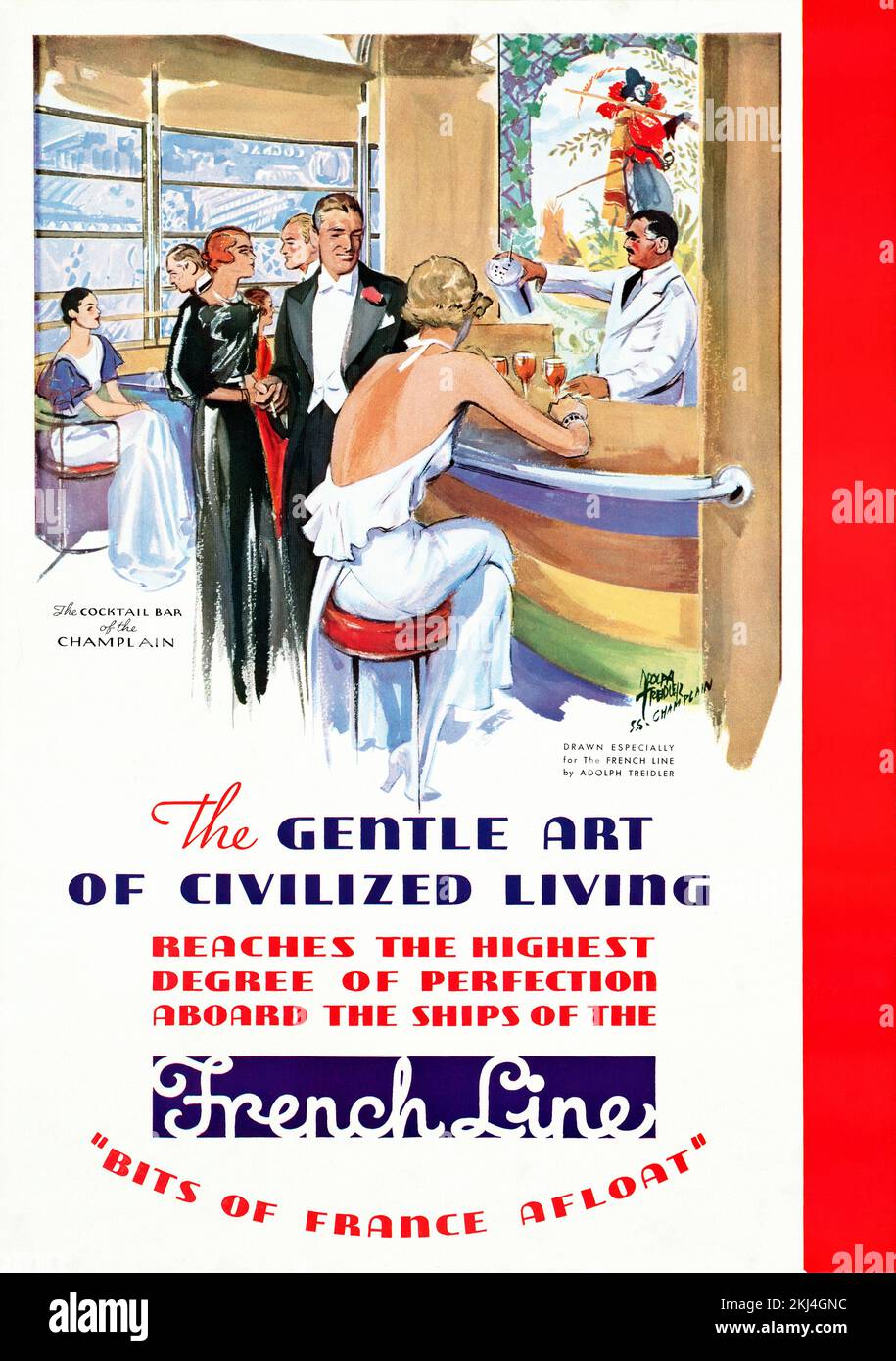 French steamer poster hi-res stock photography and images - Alamy