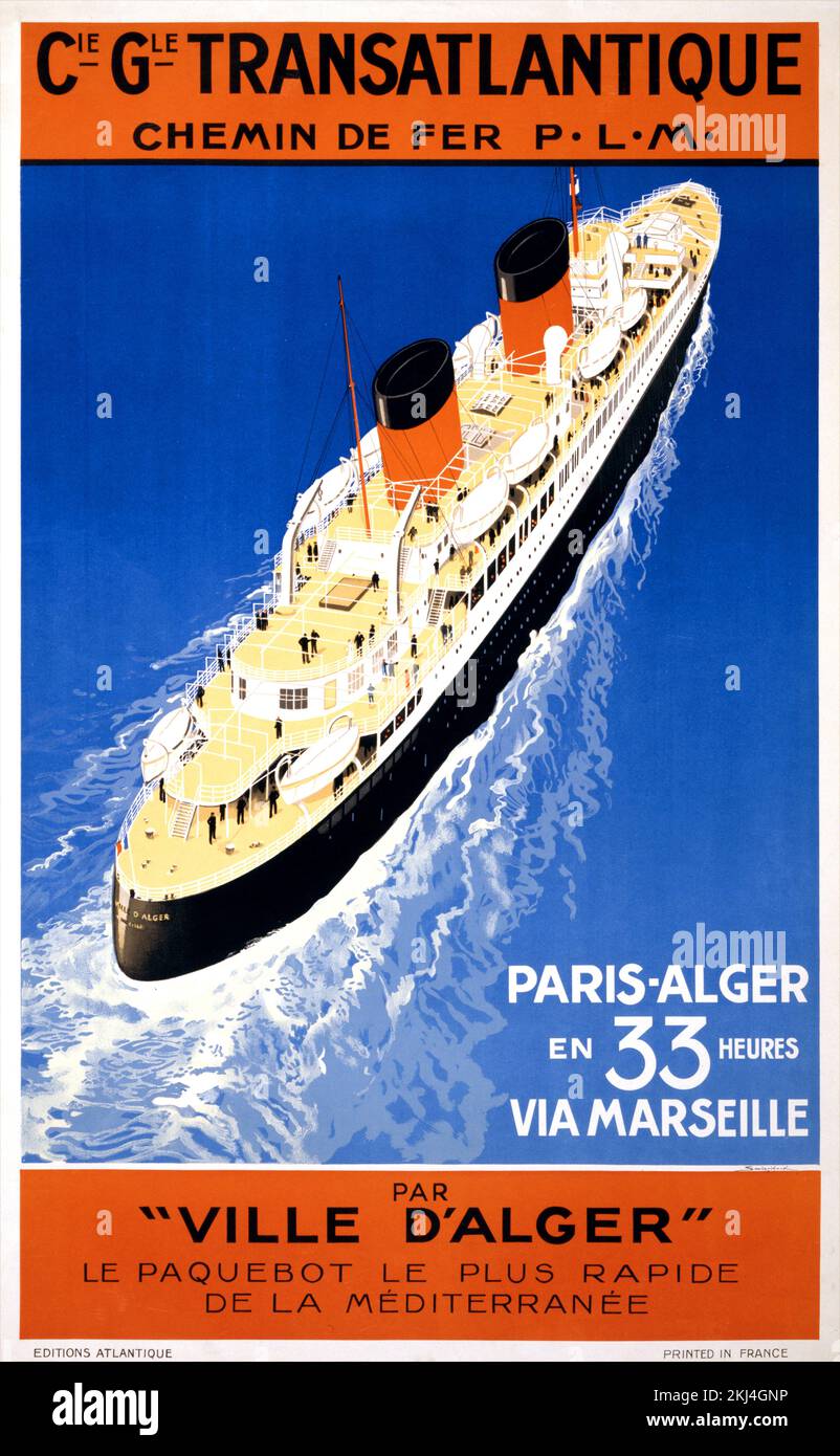 French steamer poster hi-res stock photography and images - Alamy
