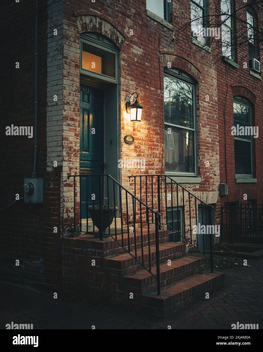 Historic brick row houses, Frederick, Maryland Stock Photo - Alamy