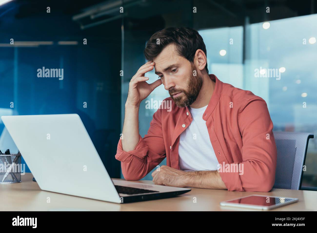 Male programmer coding on computer hi-res stock photography and images ...