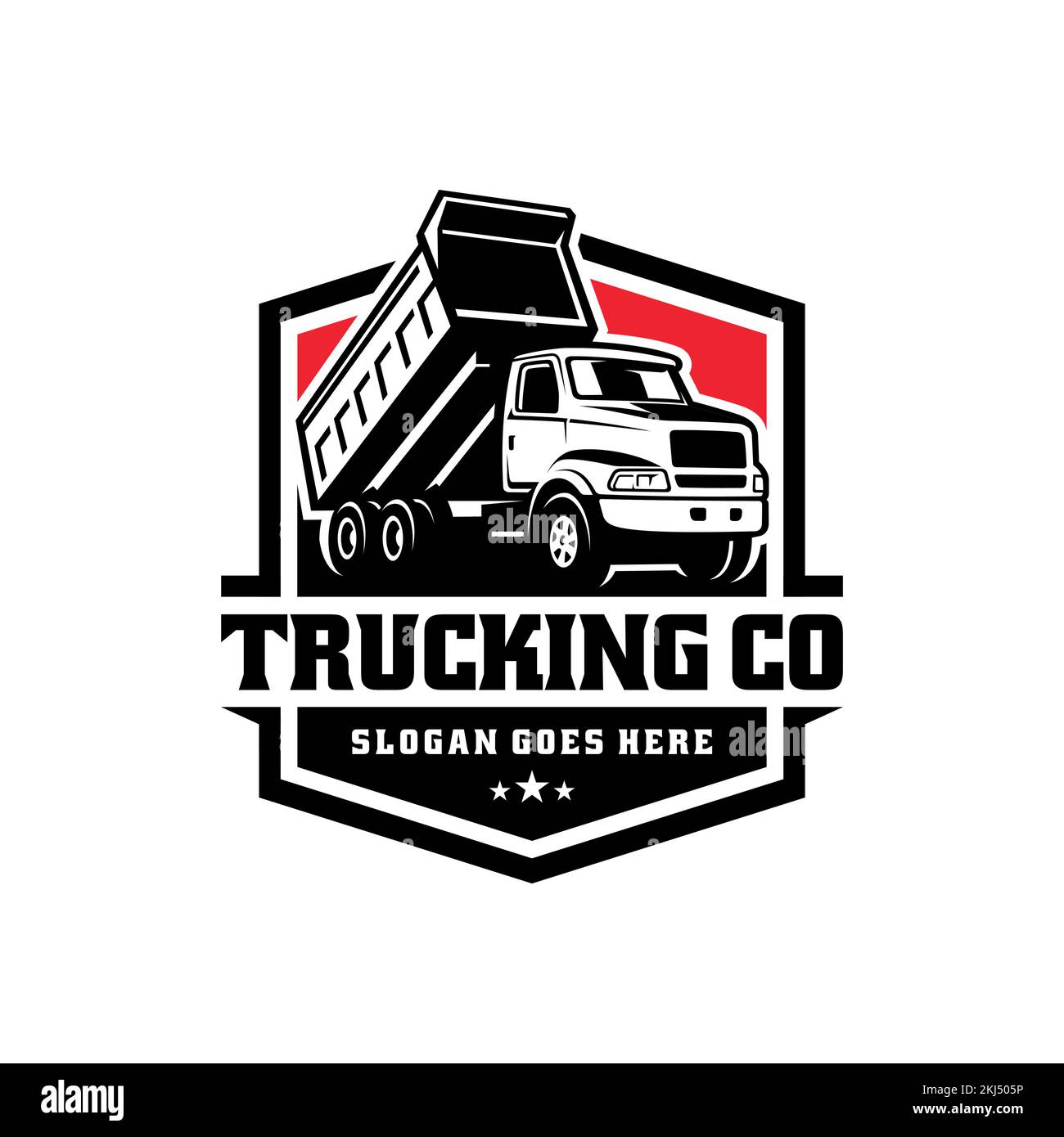 The vector of a trucking company logo over the white background Stock ...