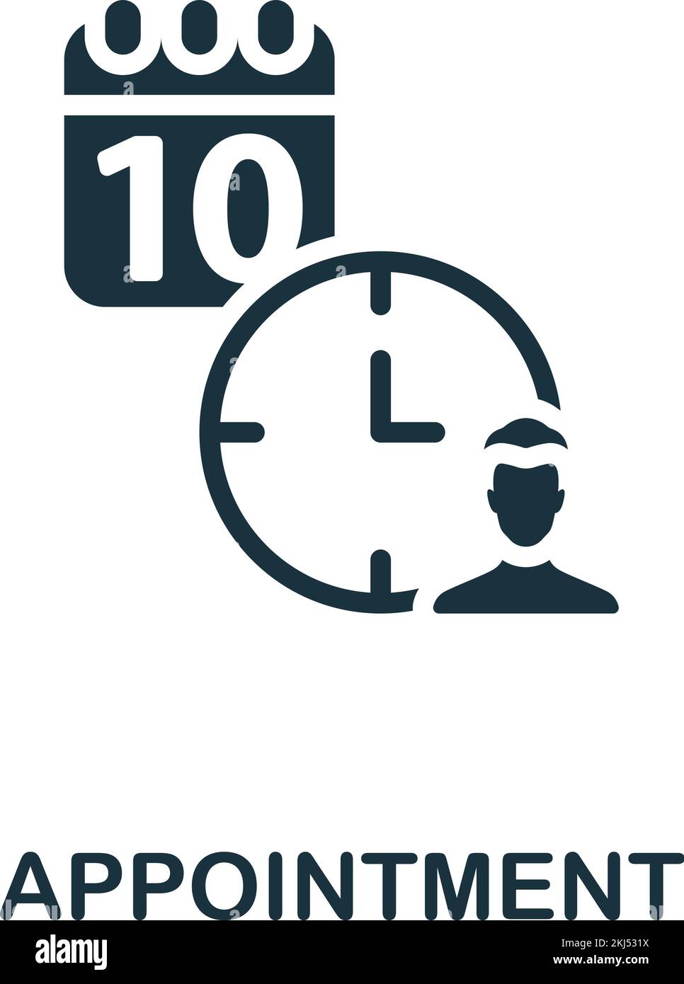 Appointment icon. Monochrome simple Time Management icon for templates ...