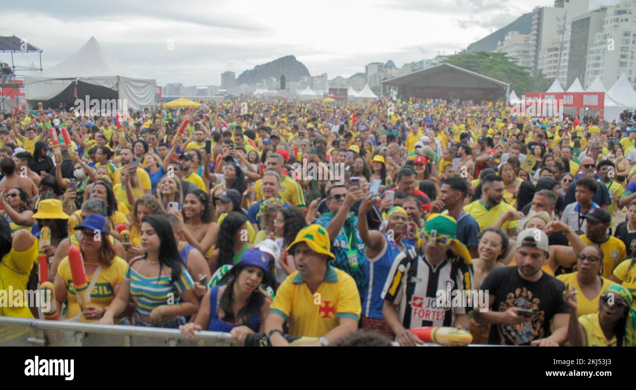 Rio De Janeiro, Brazil. 24th Nov, 2022. Fans during Brasil X Serbia at ...