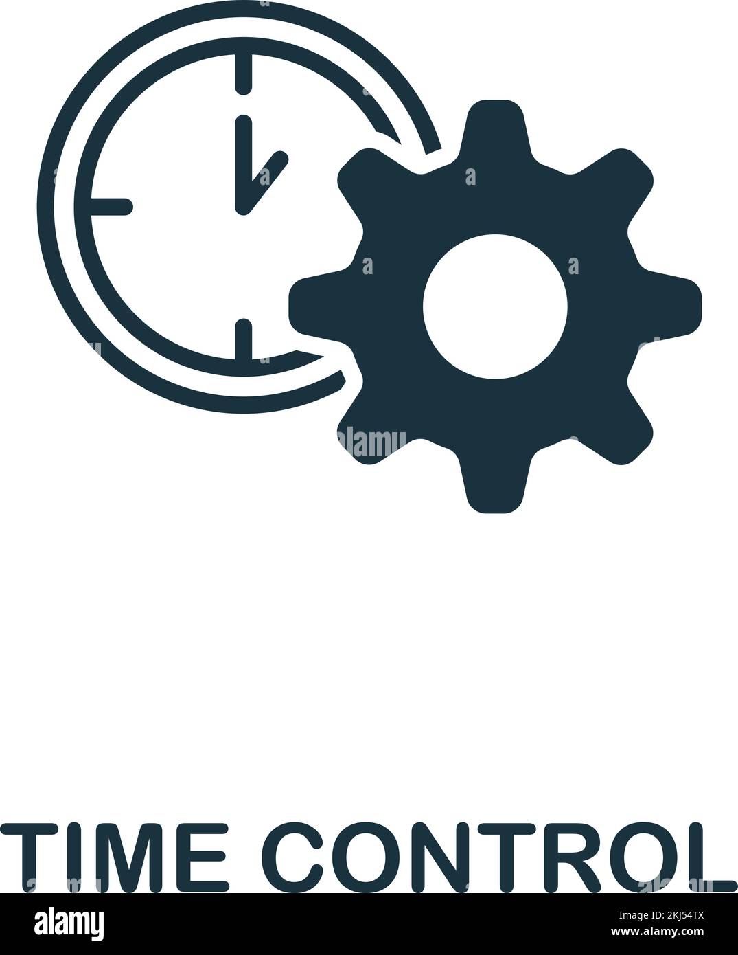 Time Control icon. Monochrome simple Time Management icon for templates ...