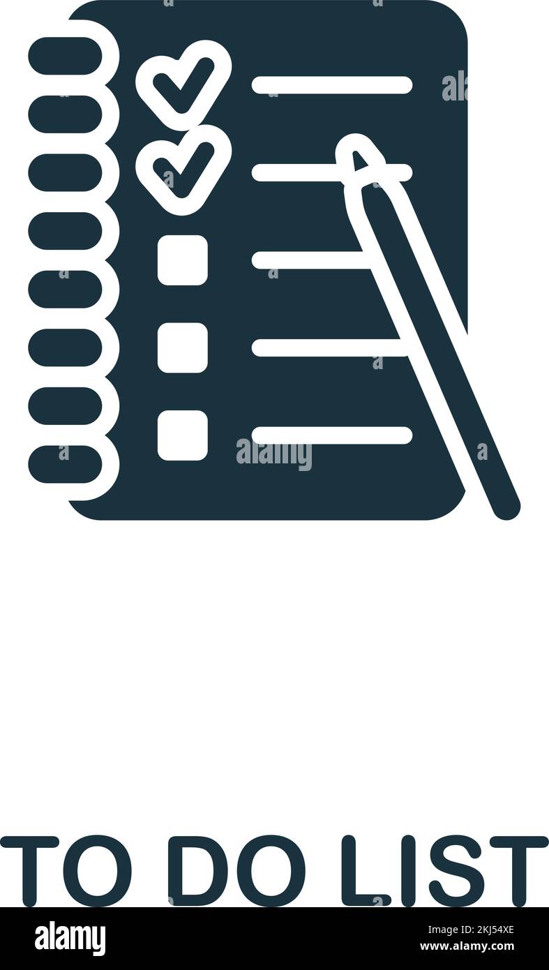 To Do List icon. Monochrome simple Time Management icon for templates ...