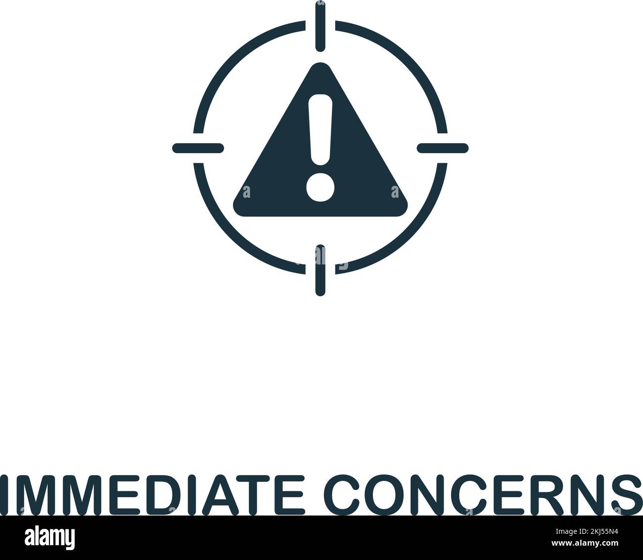 Immediate Concerns icon. Monochrome simple Time Management icon for ...