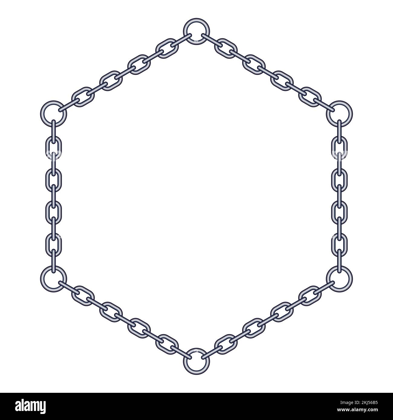 Illustration of the abstract hexagon chain Stock Vector Image & Art - Alamy
