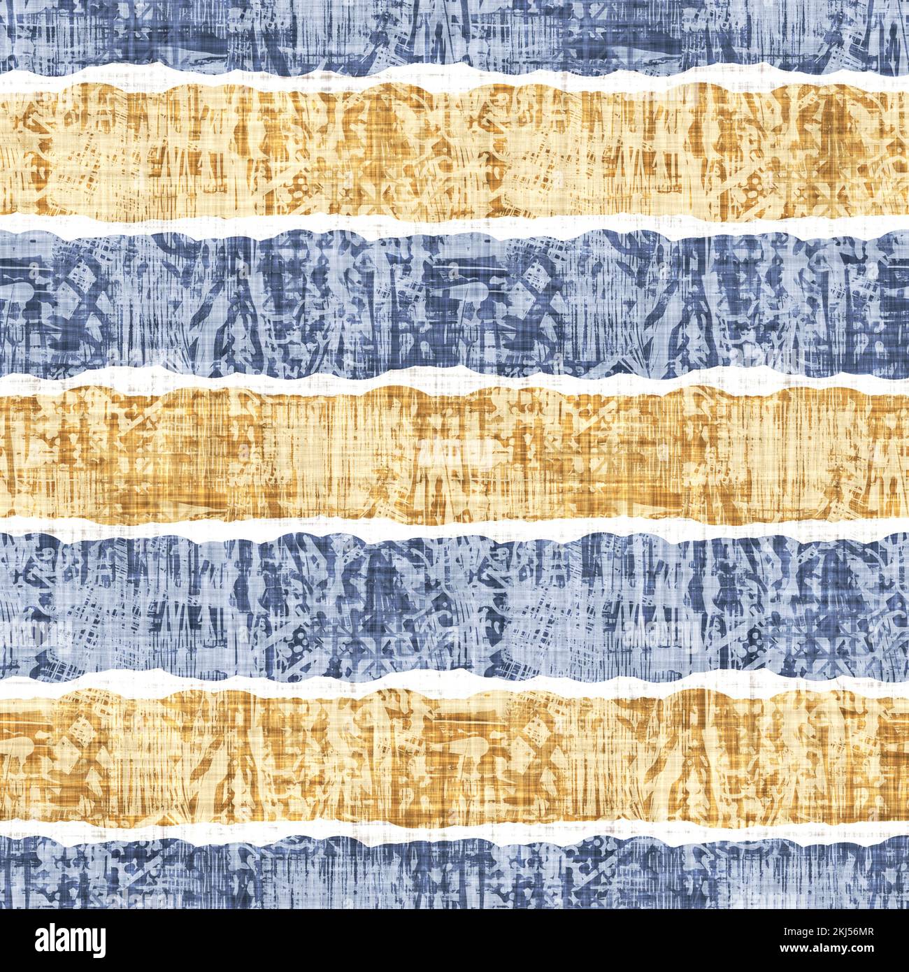 Seamless French country kitchen stripe fabric pattern print. Blue ...