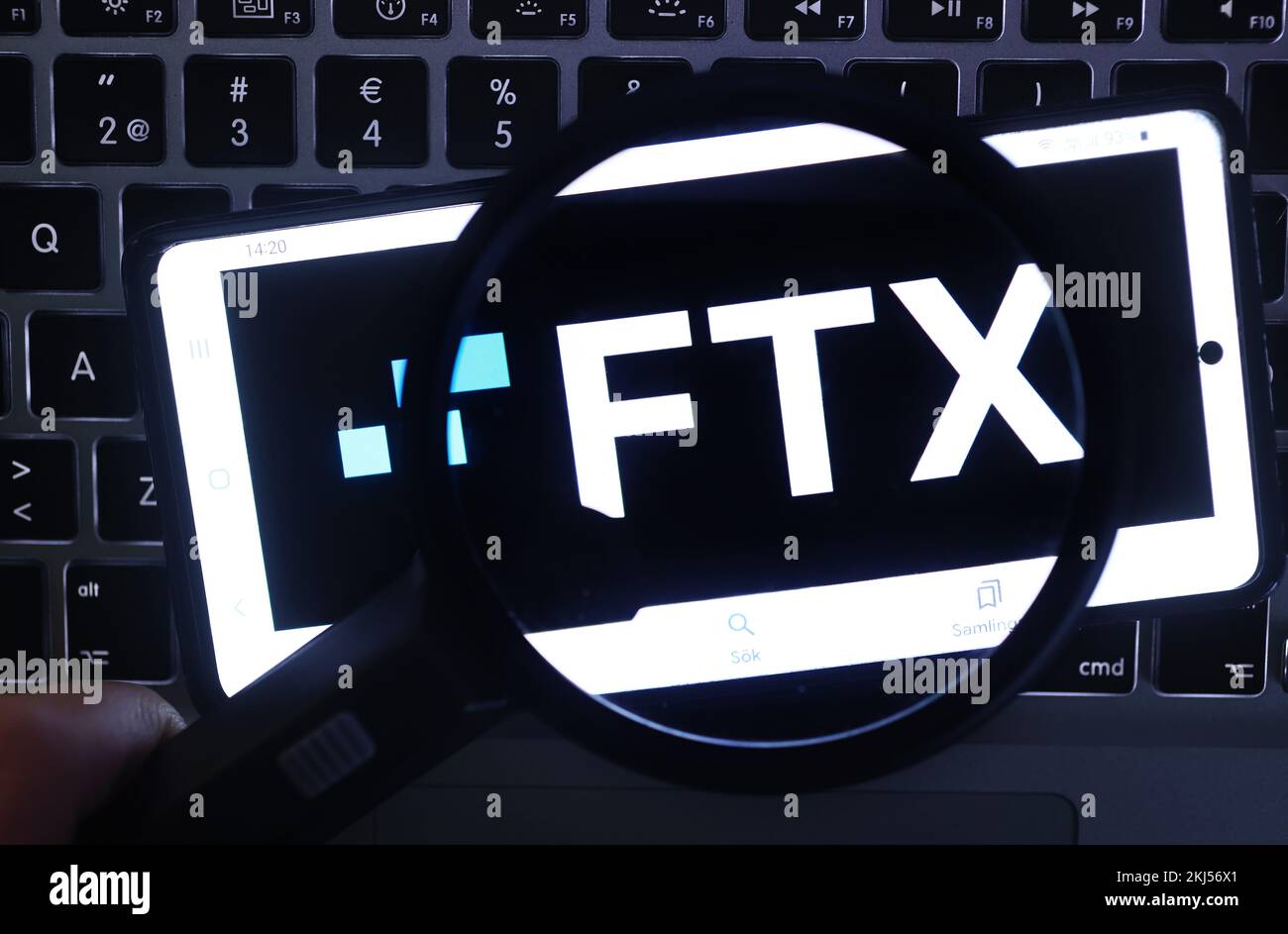 FTX logo. FTX is a Bahamas-based cryptocurrency exchange Stock Photo ...