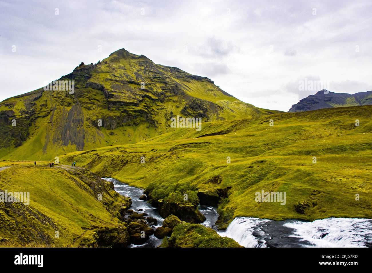 Skogar river in iceland which creates skogafoss waterfalls Stock Photo ...
