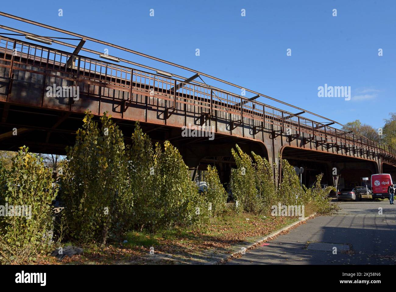 Disused section of former S bahn railway line Siemensbahn , due to be ...