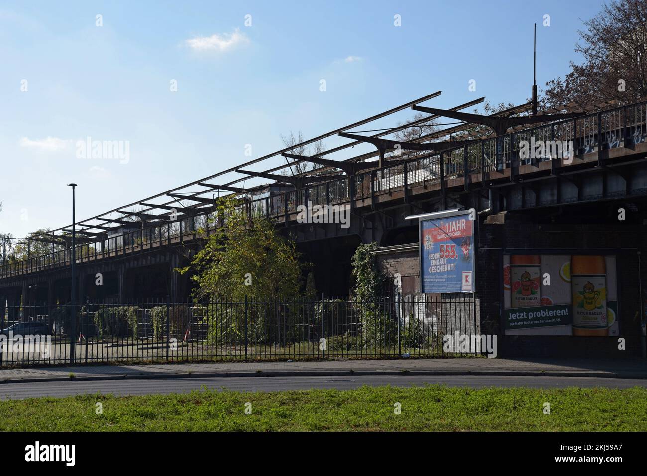 Disused section of former S bahn railway line Siemensbahn , due to be ...