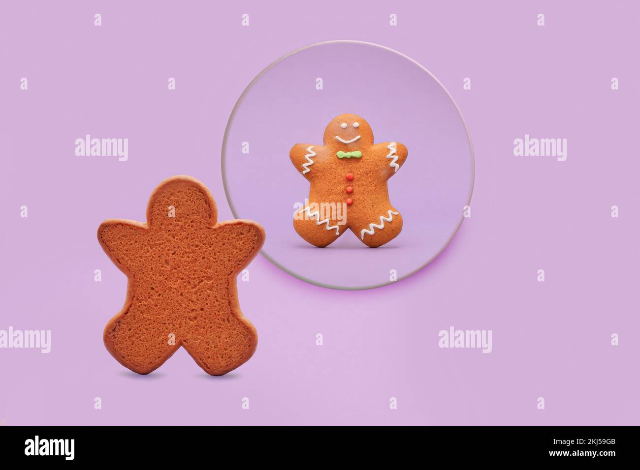 An interesting and cute concept. A biscuit figure with colorful details ...